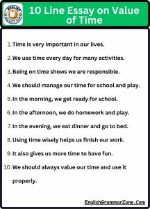 Essay On Value Of Time For Children