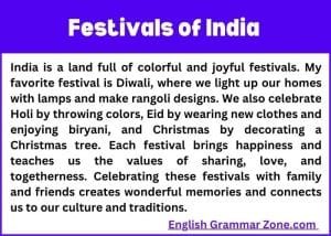 Master Paragraph On Festivals Of India