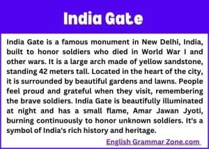 Master Paragraph On India Gate