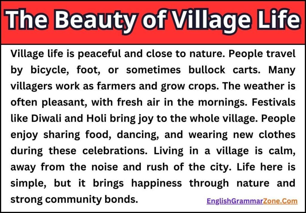 Essay On Village Life For Children