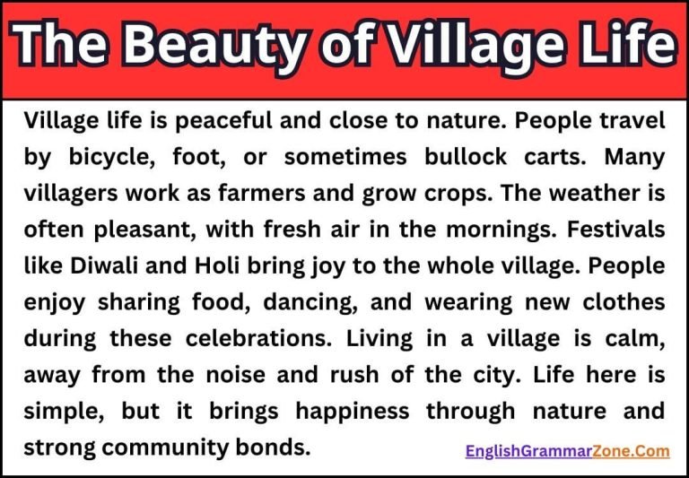 Essay On Village Life For Children