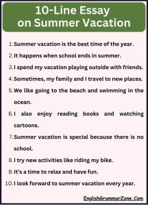 Essay On Summer Vacation In English (100-500 Word)