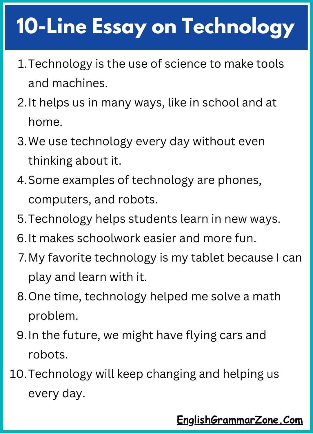 Write An Essay On Technology