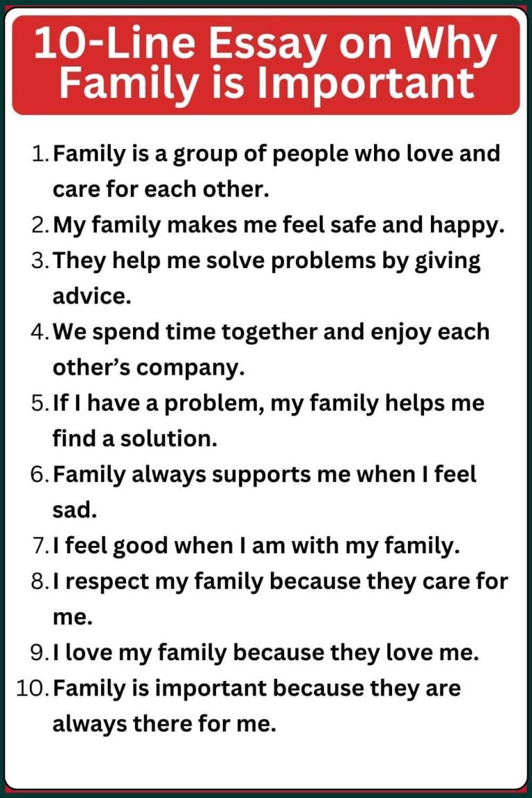 Write An Essay On Why Family Is Important
