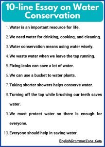 Write An Essay On Water Conservation