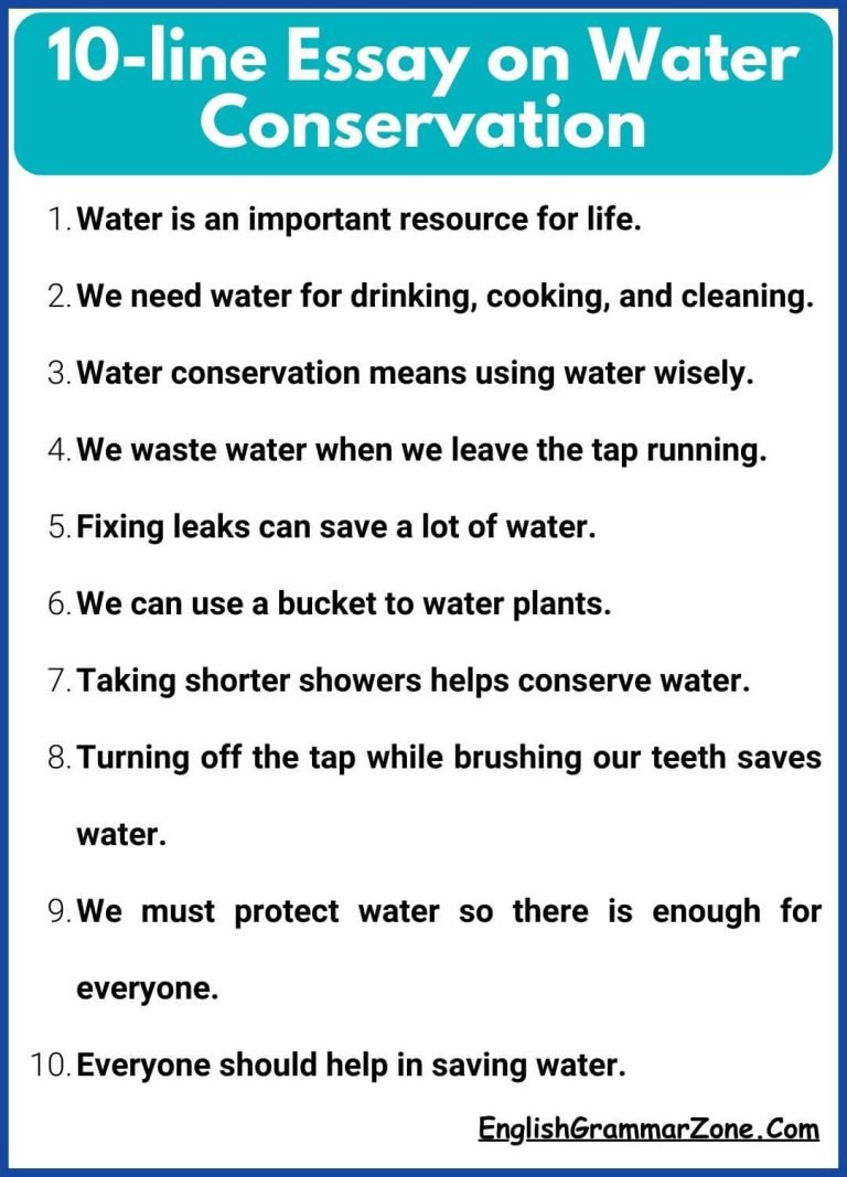 Write An Essay On Water Conservation