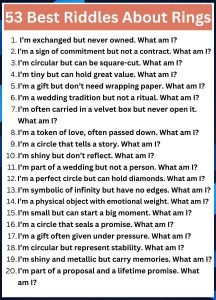 53 Best Riddles About Rings: Unlock The Secrets Of The Circle!