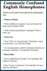Homophones Examples