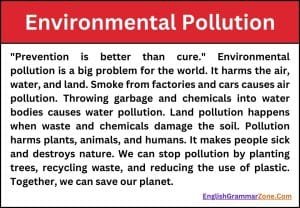 Write An Essay On Environmental Pollution