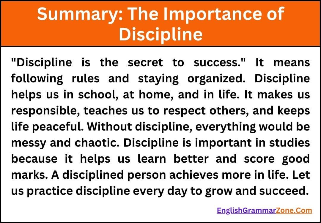 Write An Essay On The Value Of Discipline