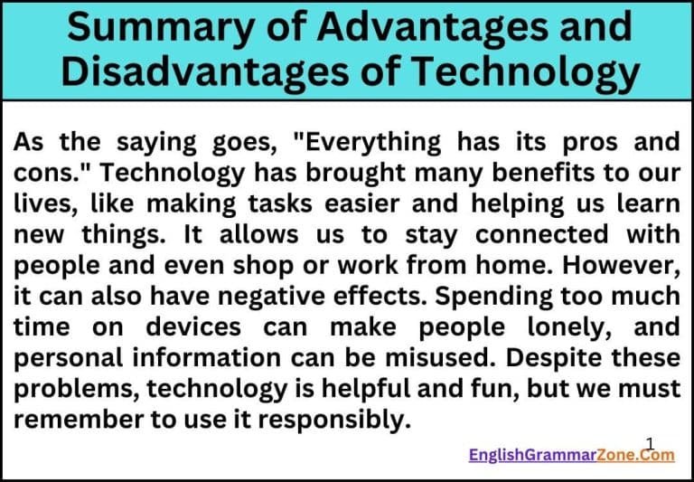 Essay On Advantages And Disadvantages Of Technology