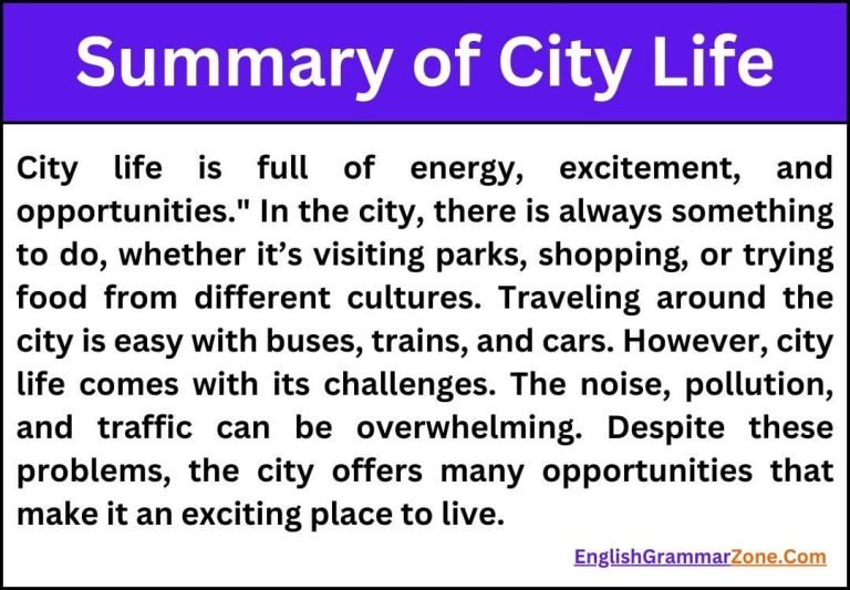 Write An Essay On City Life