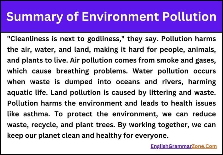 Write An Essay On Environment Pollution