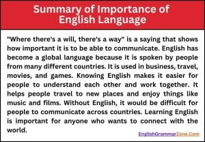 Write An Essay On Importance Of English Language