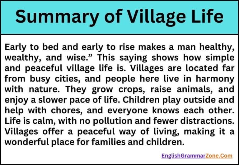 Essay On Village Life For Students