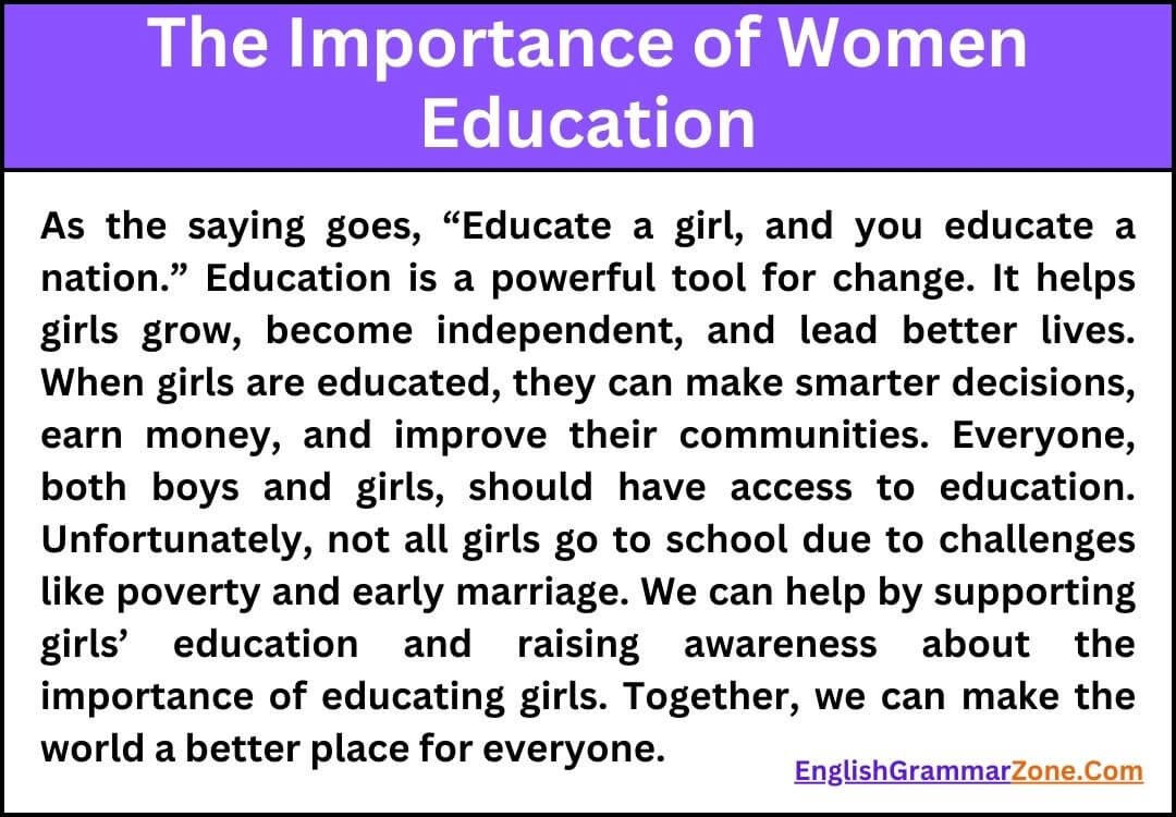Write An Essay On Women Education [500 Word]