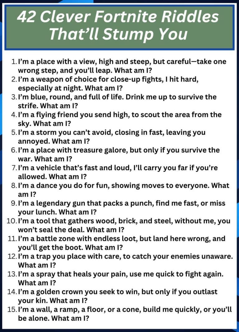 42 Clever Fortnite Riddles That’ll Stump You