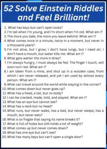 52 Solve Einstein Riddles And Feel Brilliant!