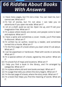 66 Riddles About Books With Answers