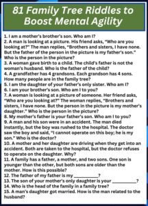 81 Family Tree Riddles To Solve Together (with Answers)