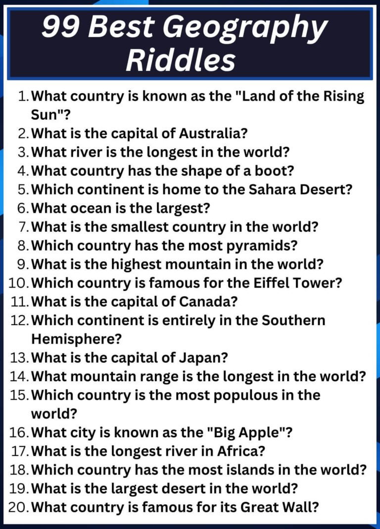 99 Best Geography Riddles That Will Put Your Brain To Work