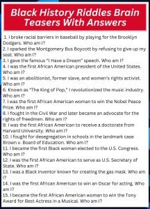 61 Black History Riddles Brain Teasers With Answers