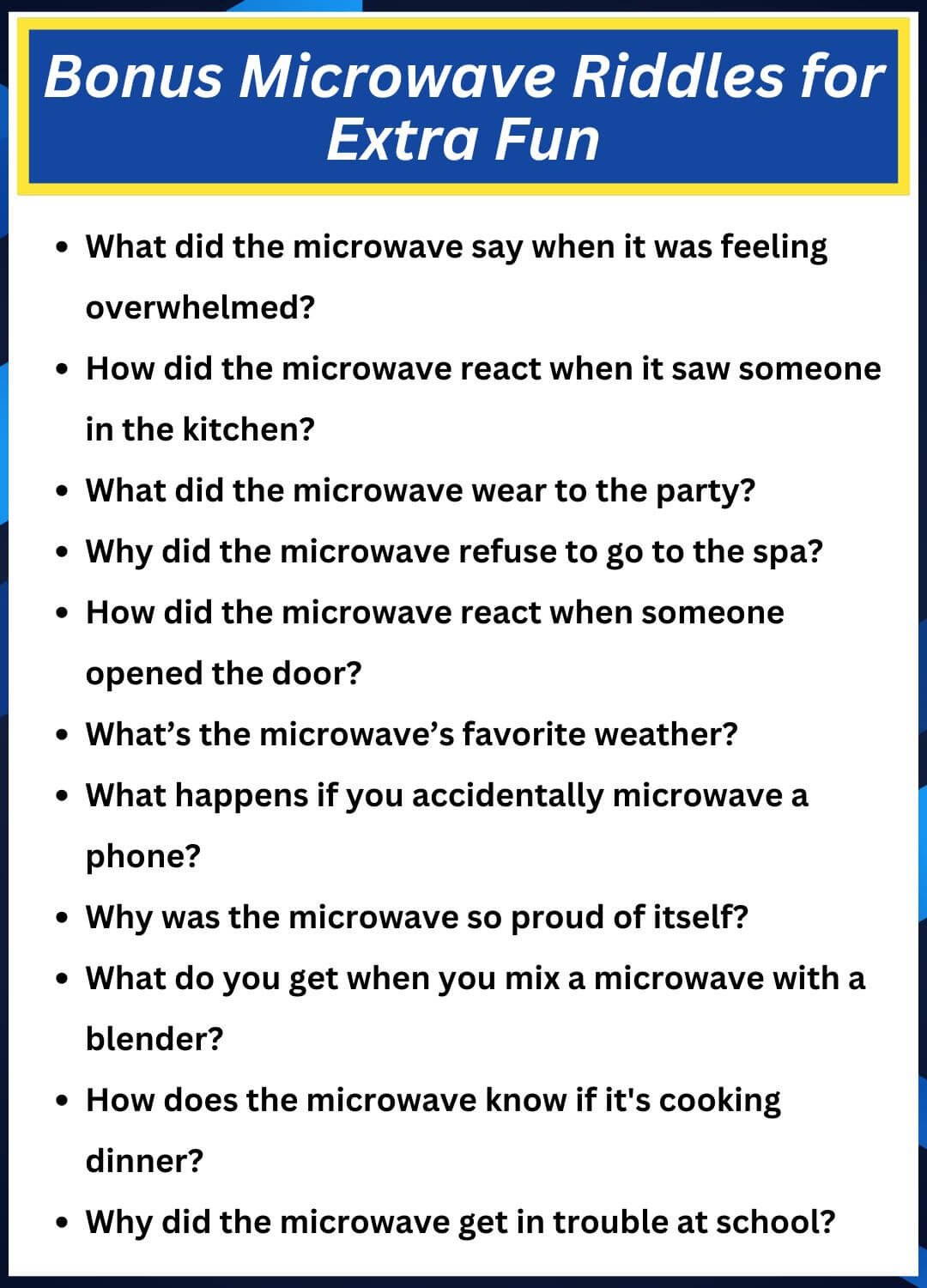 61 Microwave Riddles To Warm Up Your Brain! (Test Your Wit)