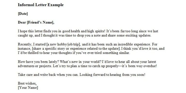 How To Write A Letter In English