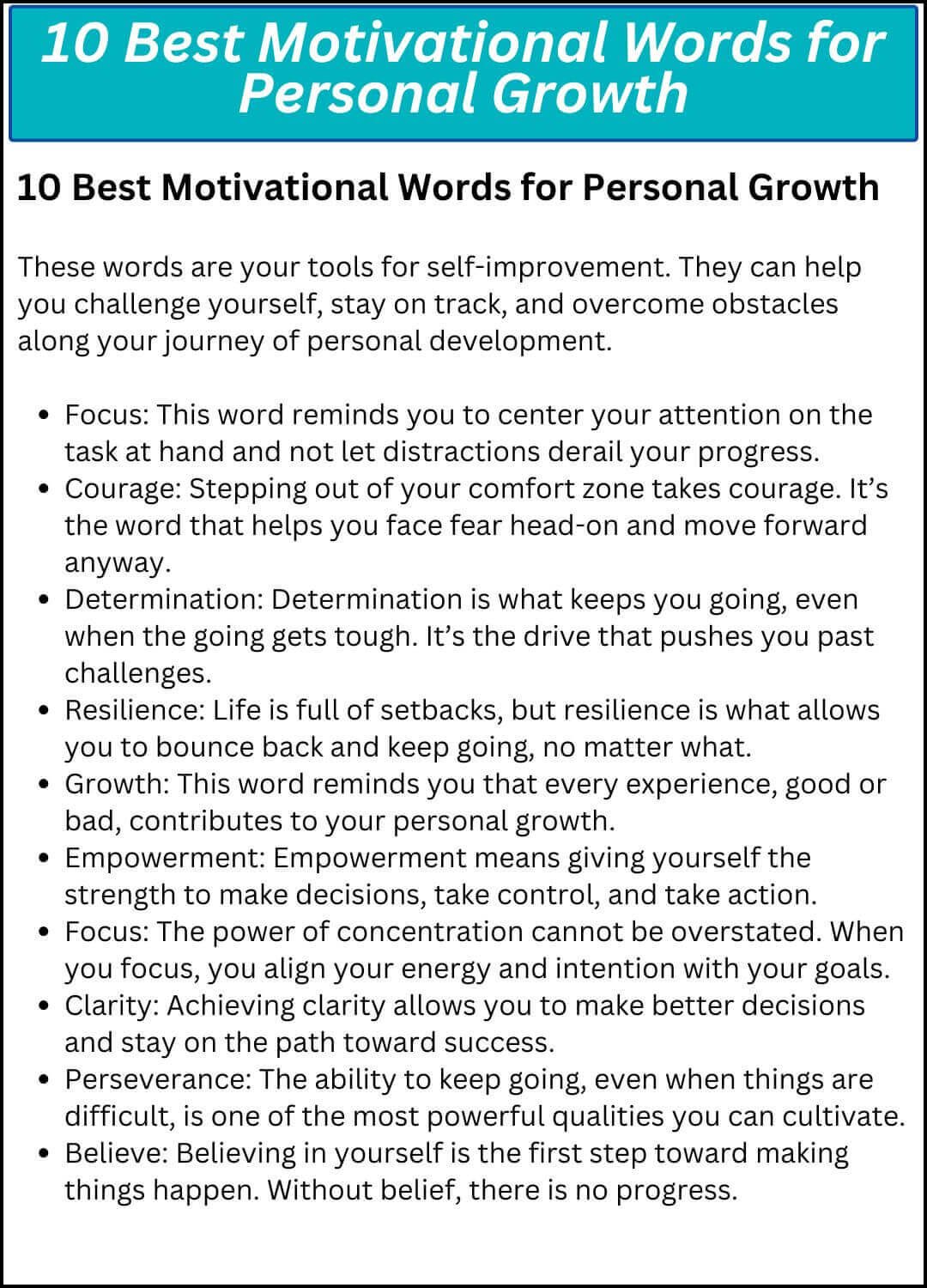 40 Best Motivational Words To Inspire Success