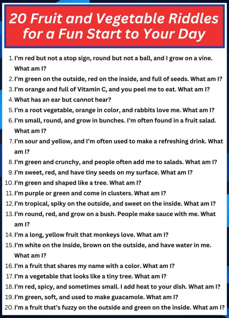 78 Solve These Fruit And Vegetable Riddles For A Fun Brain Workout