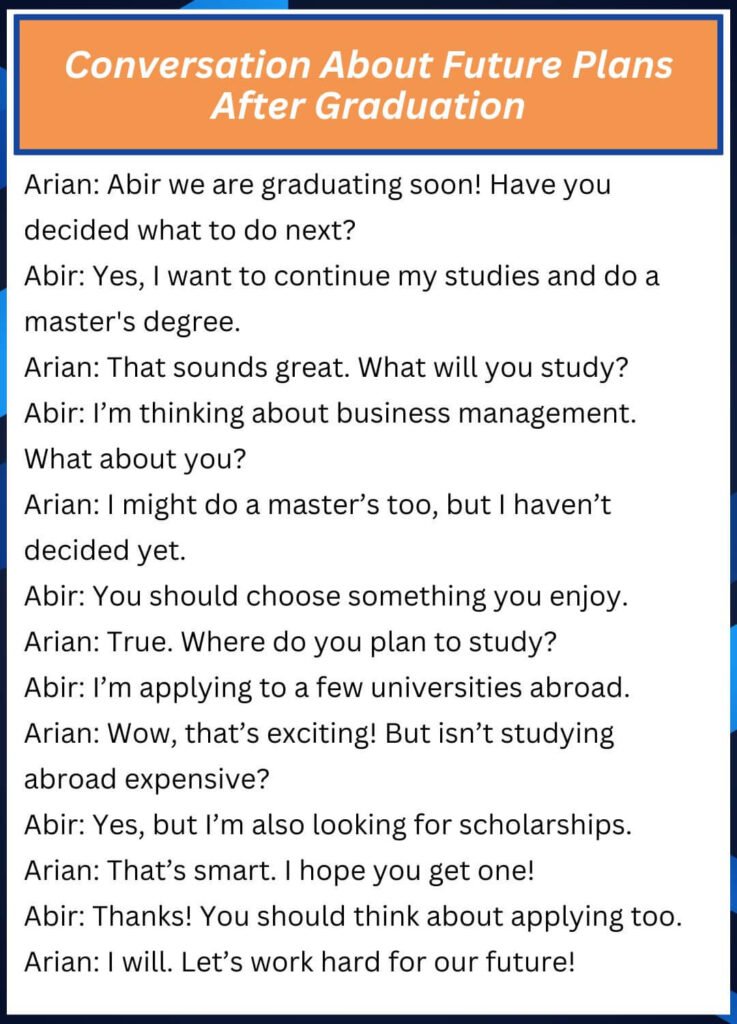 Conversation About Future Plans After Graduation