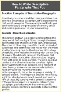 How To Write Descriptive Paragraphs That Pop